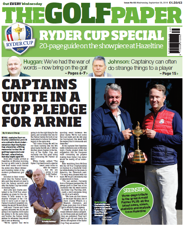 The Golf Paper - Ryder Cup special edition on sale now! - The Golf Paper